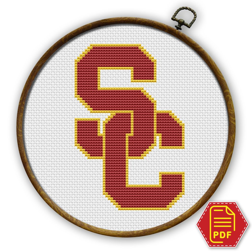 USC Trojans Logo Counted Cross Stitch Pattern - Download in PDF ...