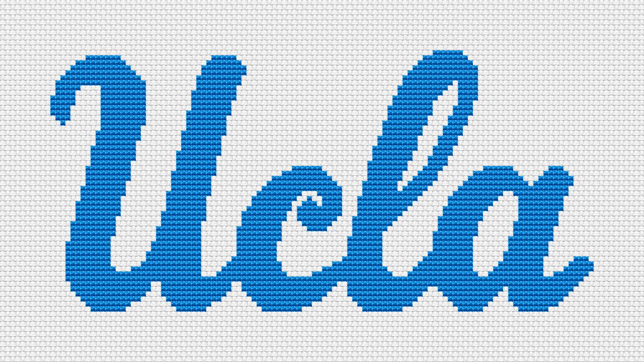 UCLA Bruins Logo Counted Cross Stitch Pattern - Download in PDF ...