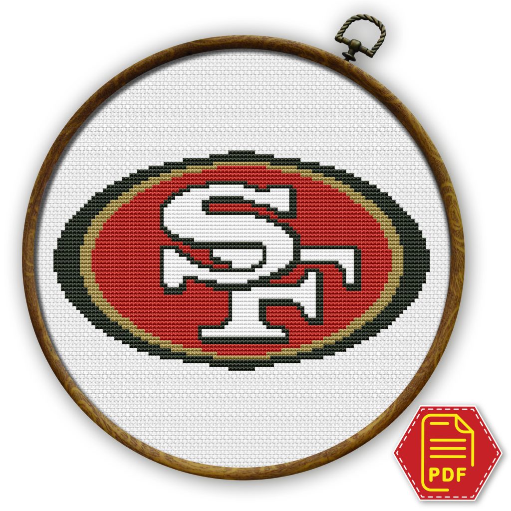 San Francisco 49ers Logo Counted Cross Stitch Pattern - Download in PDF ...